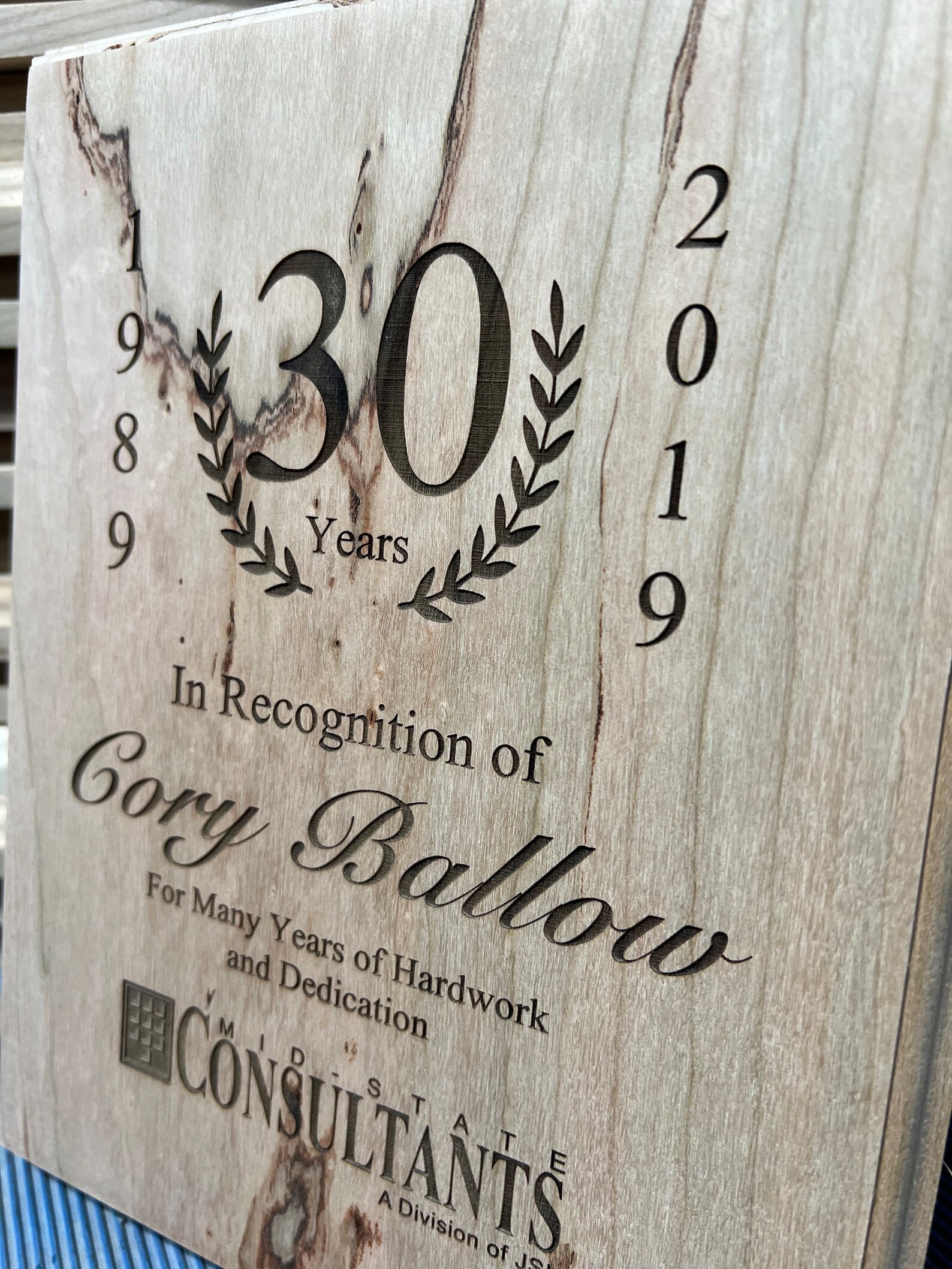 Anniversary Work Plaques- 30 Year Plaque- Custom Anniversary Plaque ...