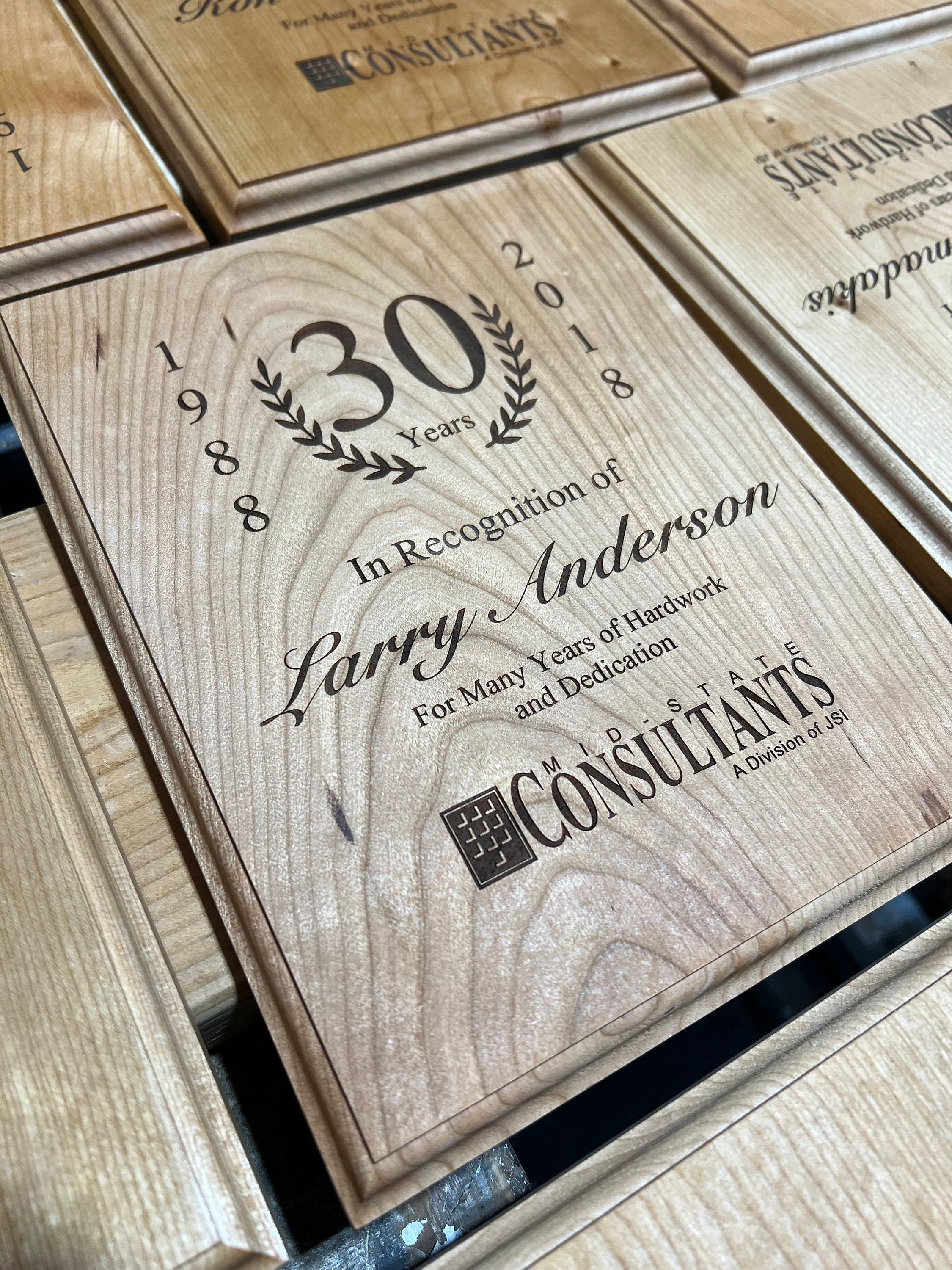 Anniversary Work Plaques- 30 Year Plaque- Custom Anniversary Plaque ...