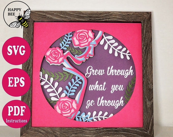 Smoky Mountain Sunset Shadow Box SVG File, 3D SVG, Layered Shadow Box ...