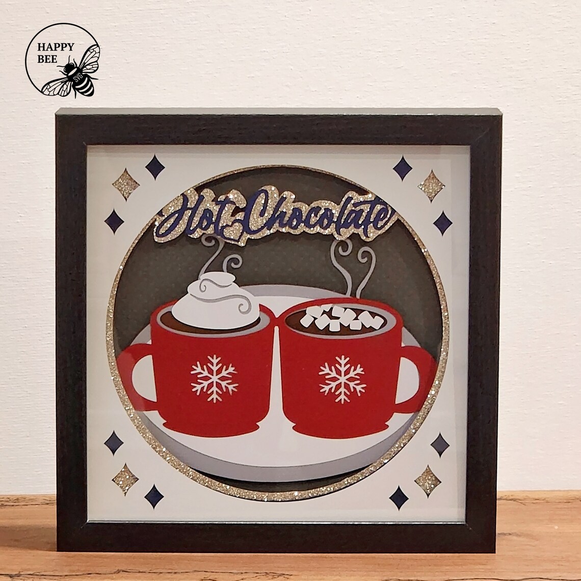 Hot Chocolate Shadow Box SVG File, 3D SVG, Layered Shadow Box, Hot ...