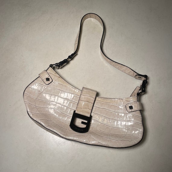 Vintage Guess Purse Bamboo Handles - Gem