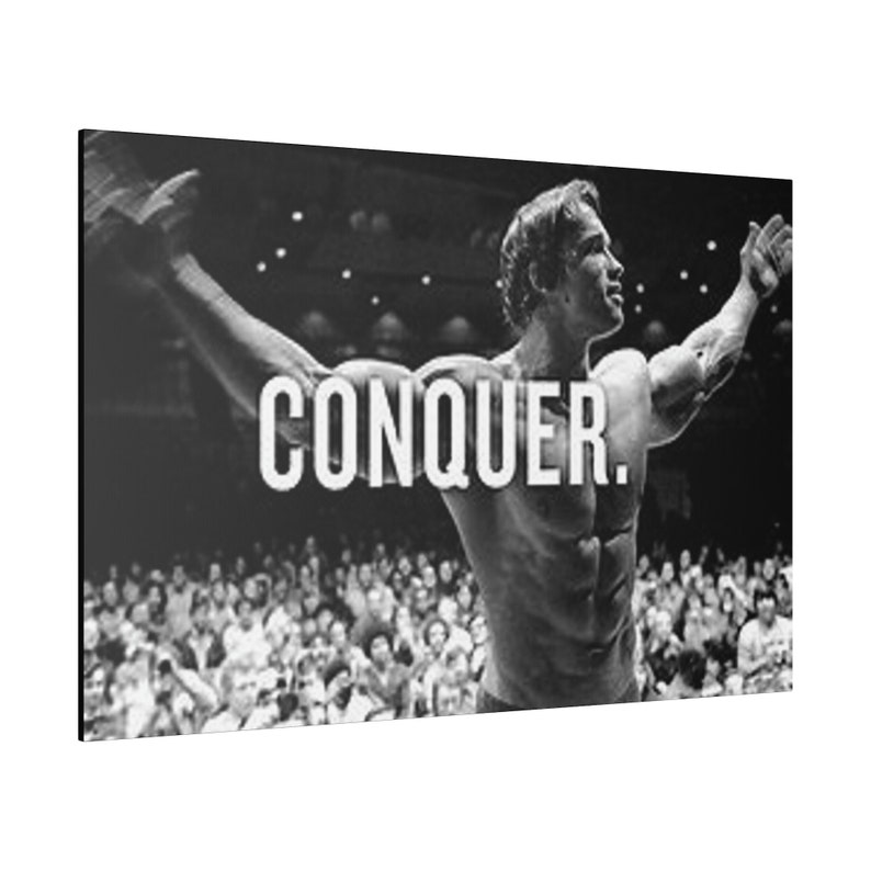 Conquer Arnold Schwarzenegger Canvas - Etsy