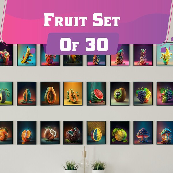 Abstract Fruit Art - Etsy