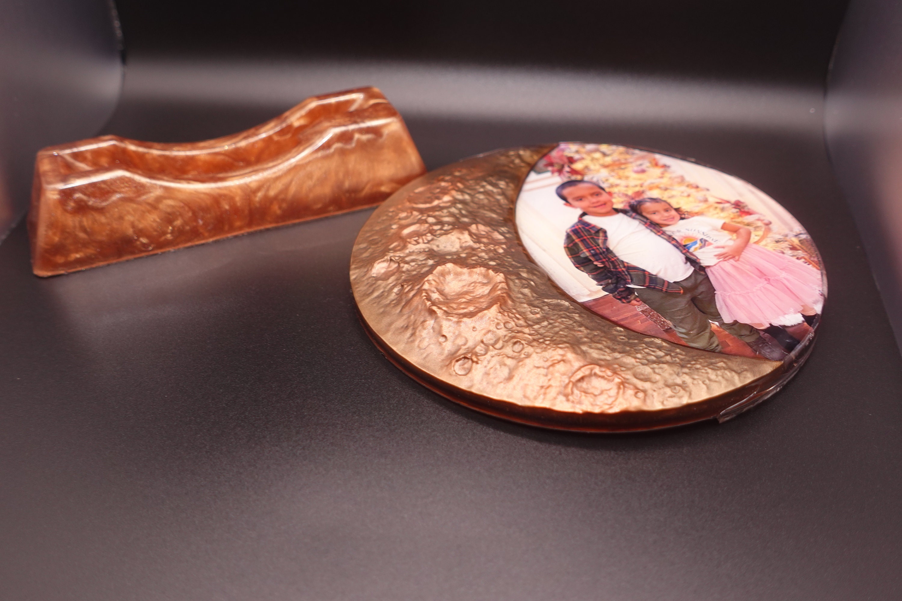 Moon Shape Resin Epoxy Picture Photo Frame With Stand, Personalized. - Etsy
