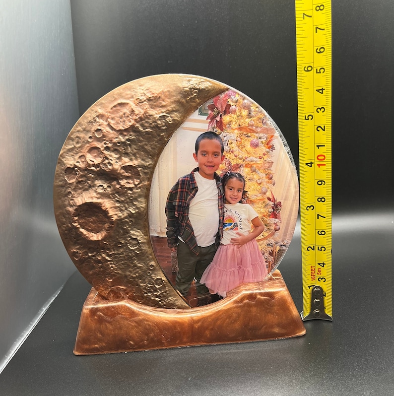 Moon Shape Resin Epoxy Picture Photo Frame With Stand, Personalized. - Etsy