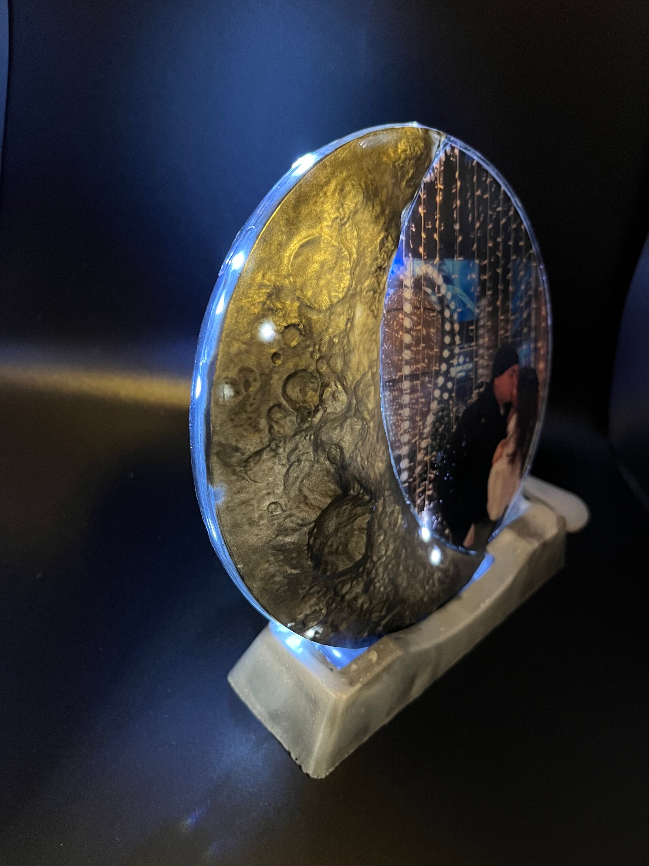 Moon Shape Resin Epoxy Picture Photo Frame With Stand, Personalized. - Etsy