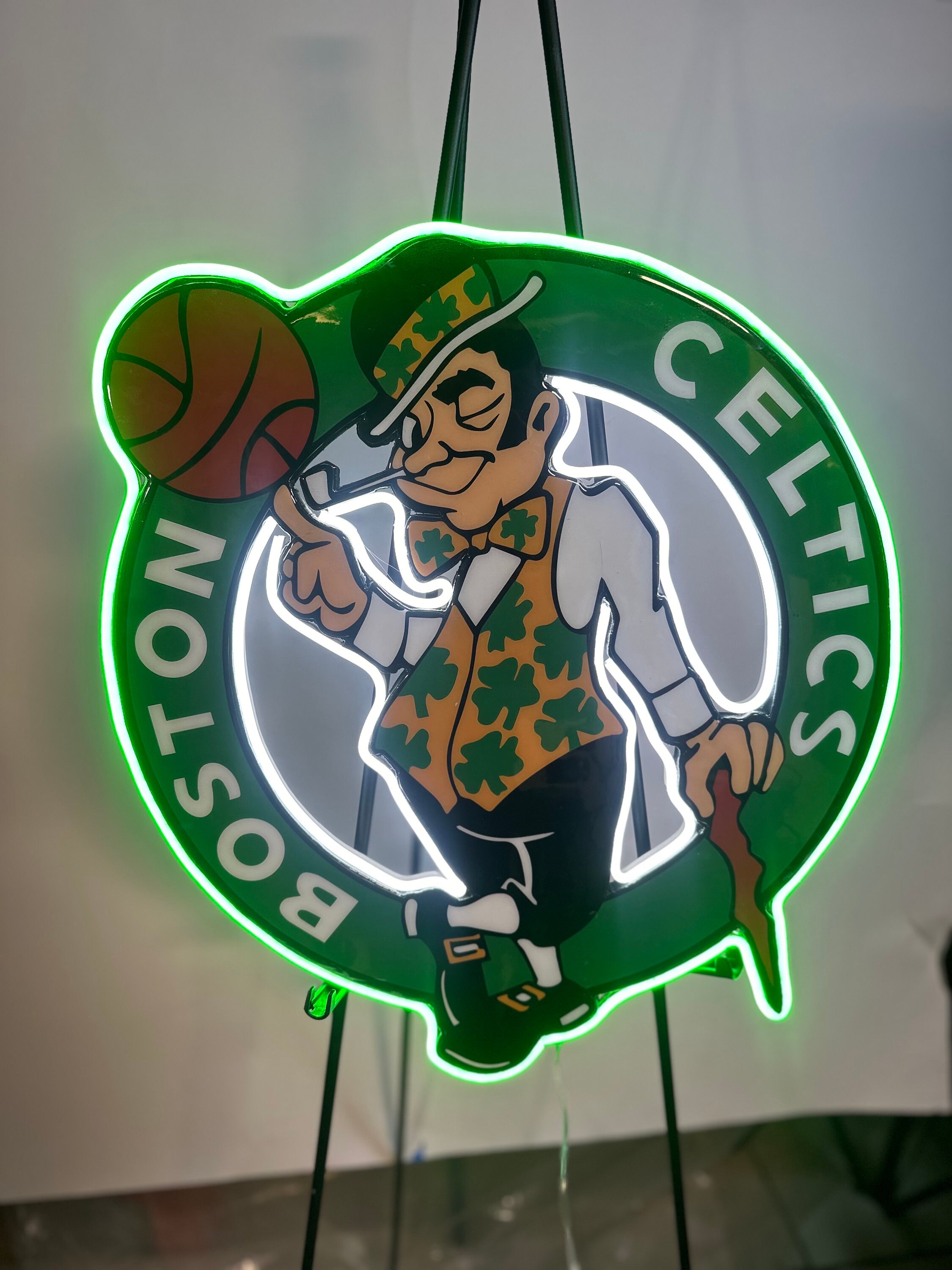 Boston Celtics Neon Poster - Etsy