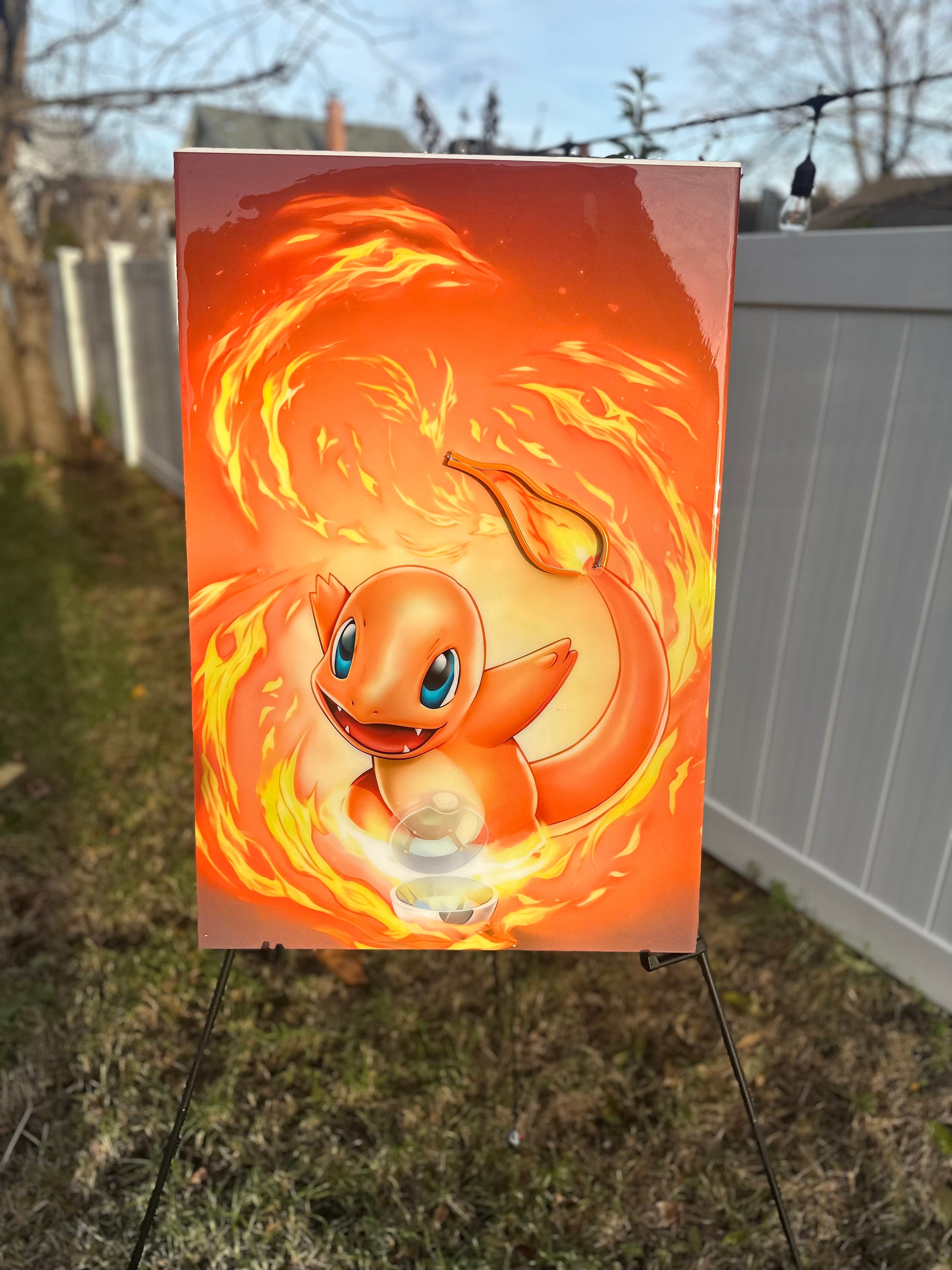 Charmander Poster. Neon Lighting With Resin Finish. - Etsy