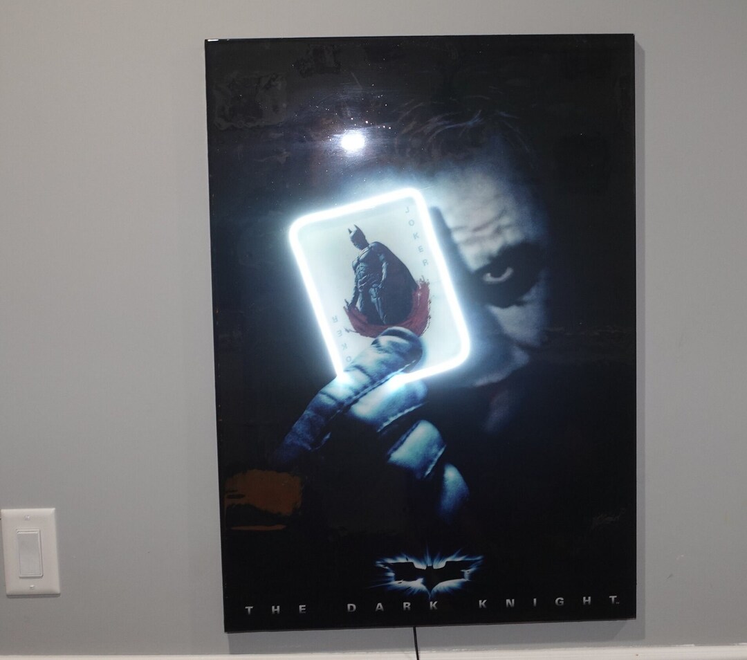 Joker Poster. Neon Lighting With Resin Finish. - Etsy