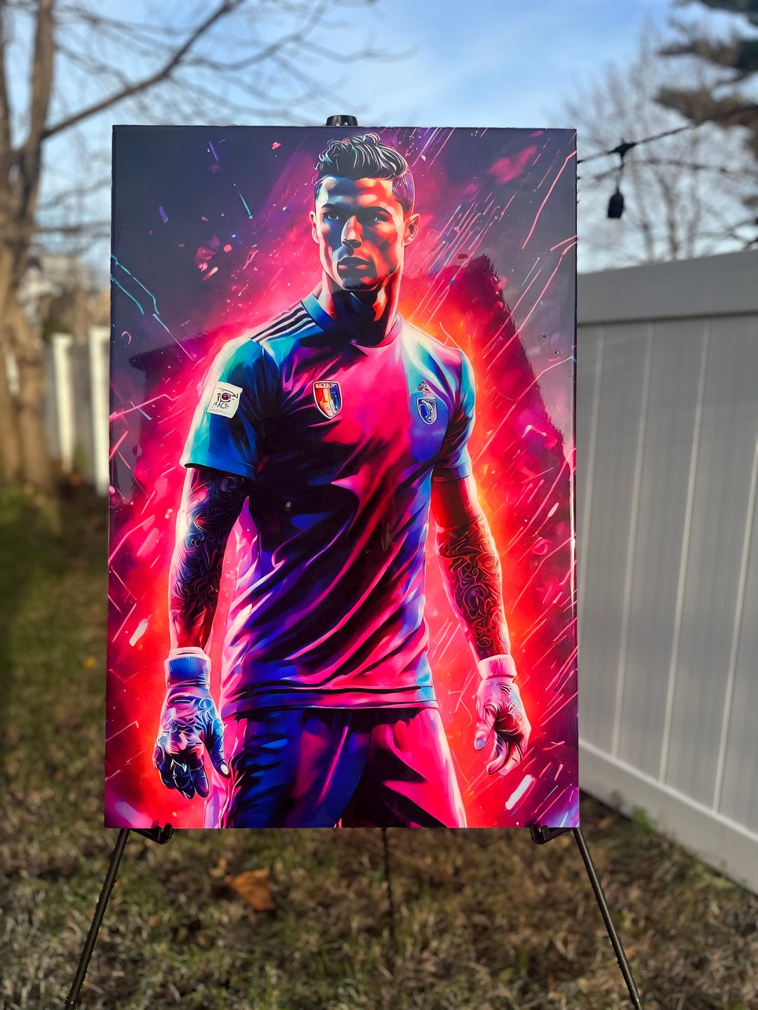 Cristiano Reynaldo Poster . Neon Lighting With Resin Finish. - Etsy