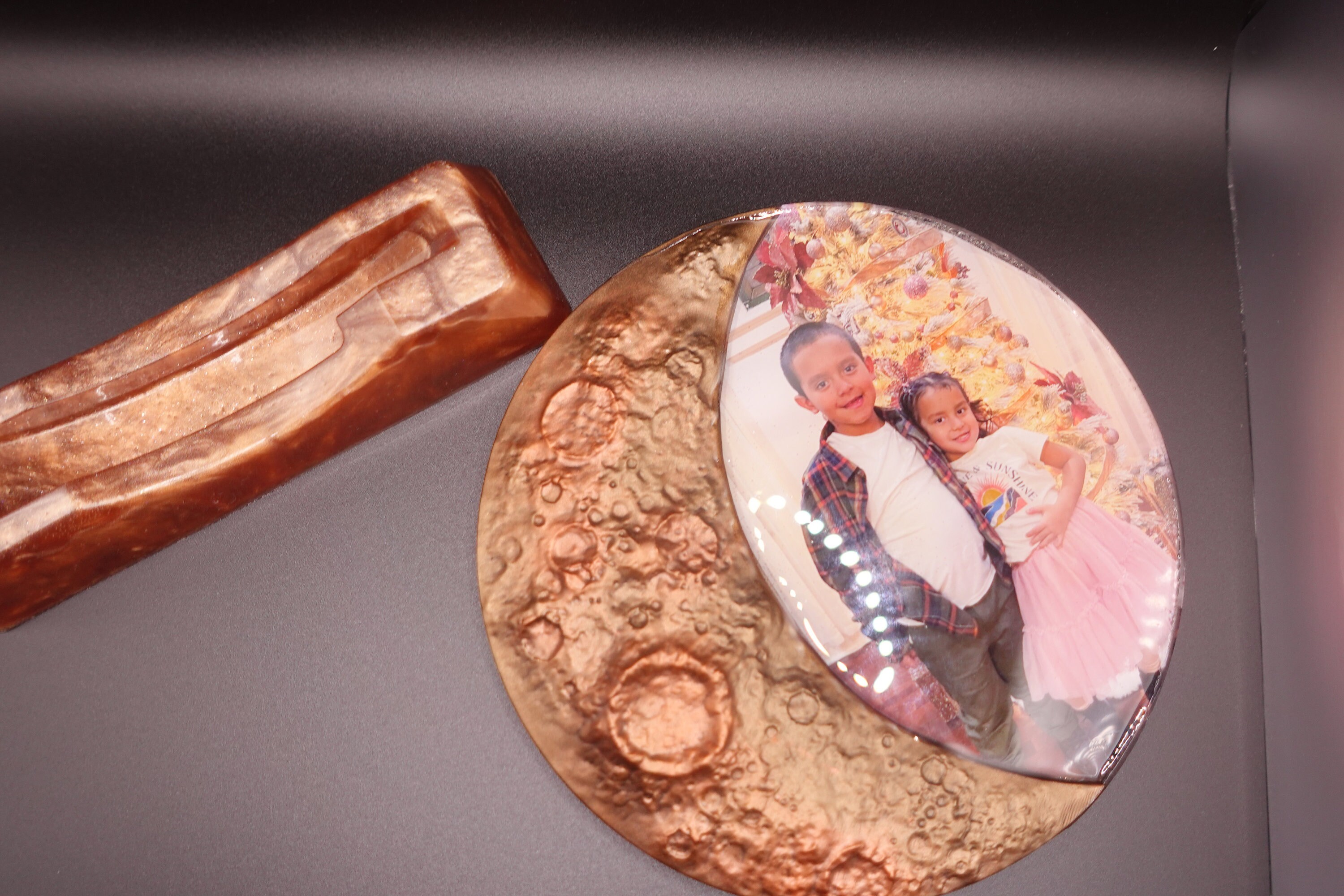 Moon Shape Resin Epoxy Picture Photo Frame With Stand, Personalized. - Etsy