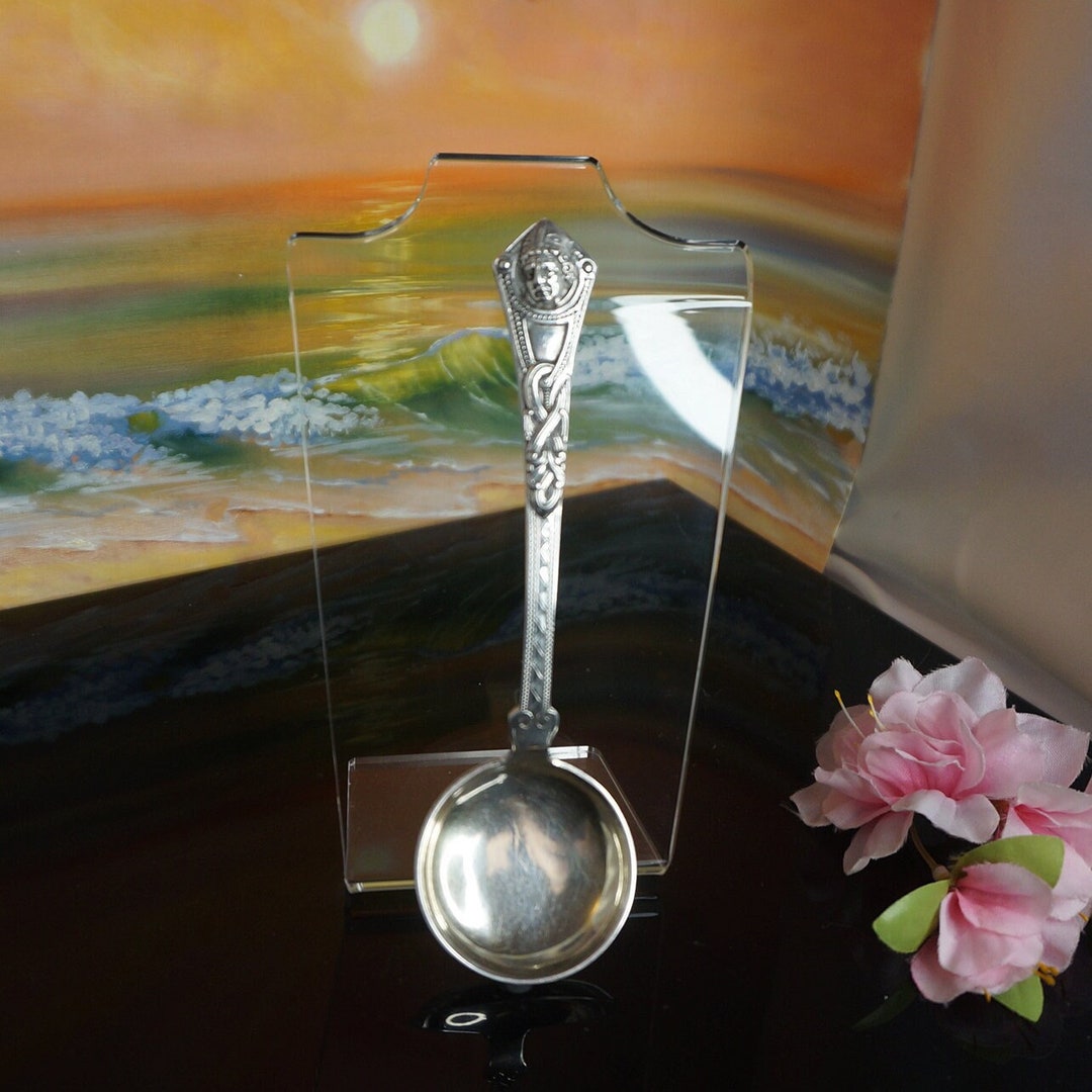 19th Century Norway Silver 830 Serving Spoon, J. Odde 830 Silver Spoon ...