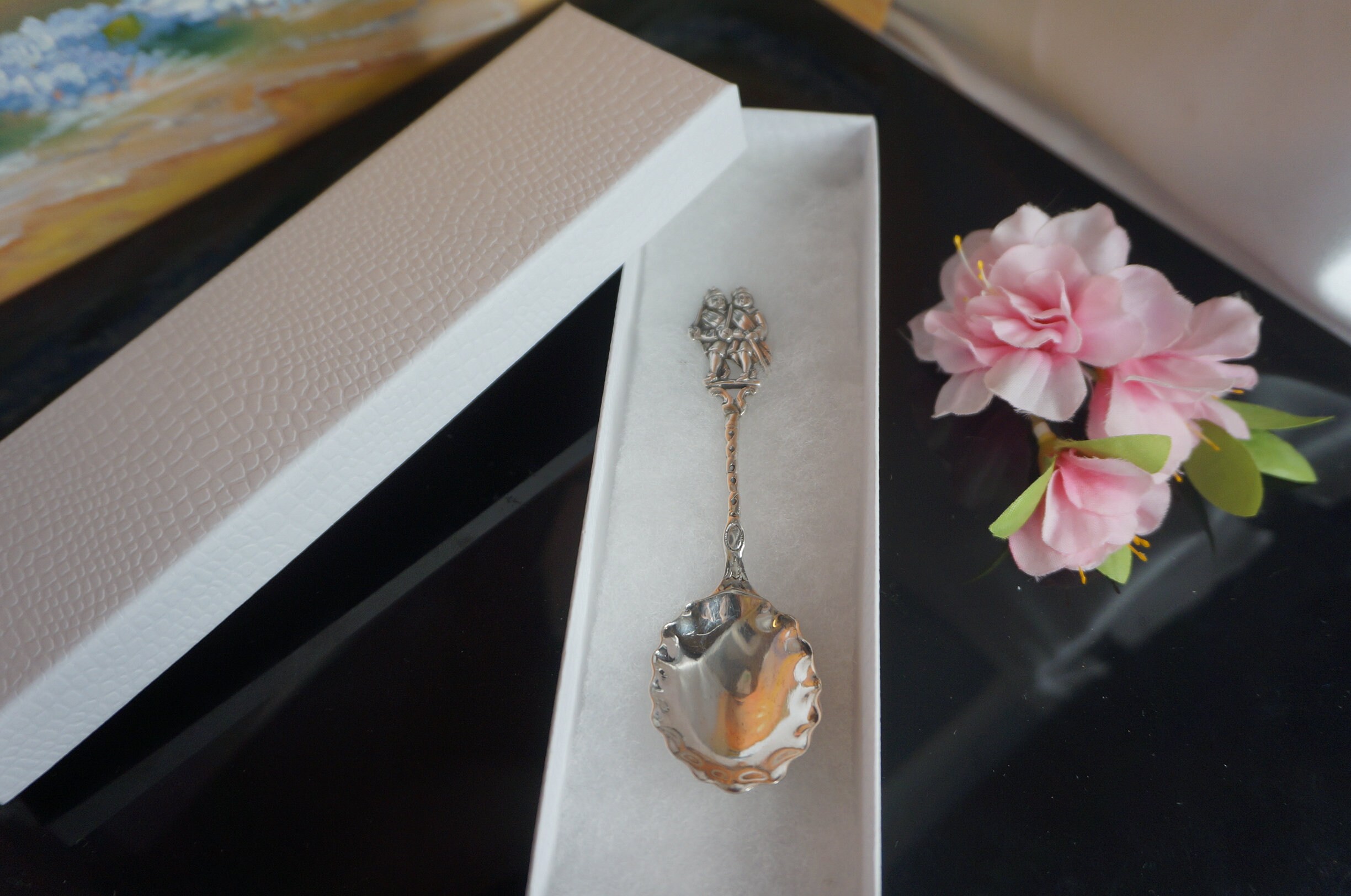 Vintage 800 Silver Spoon With 2 Soldiers Silver Sugar Spoon - Etsy