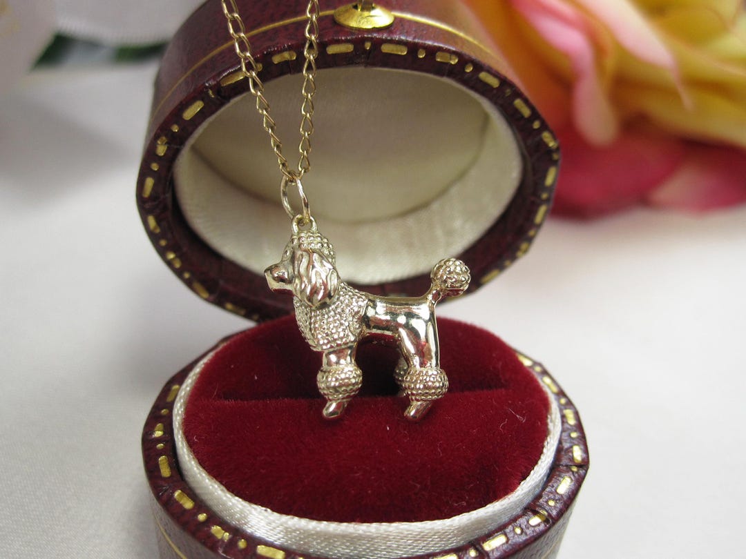 Designer Brand New 10kt Gold Poodle Pendant, 3D With Precise Details ...