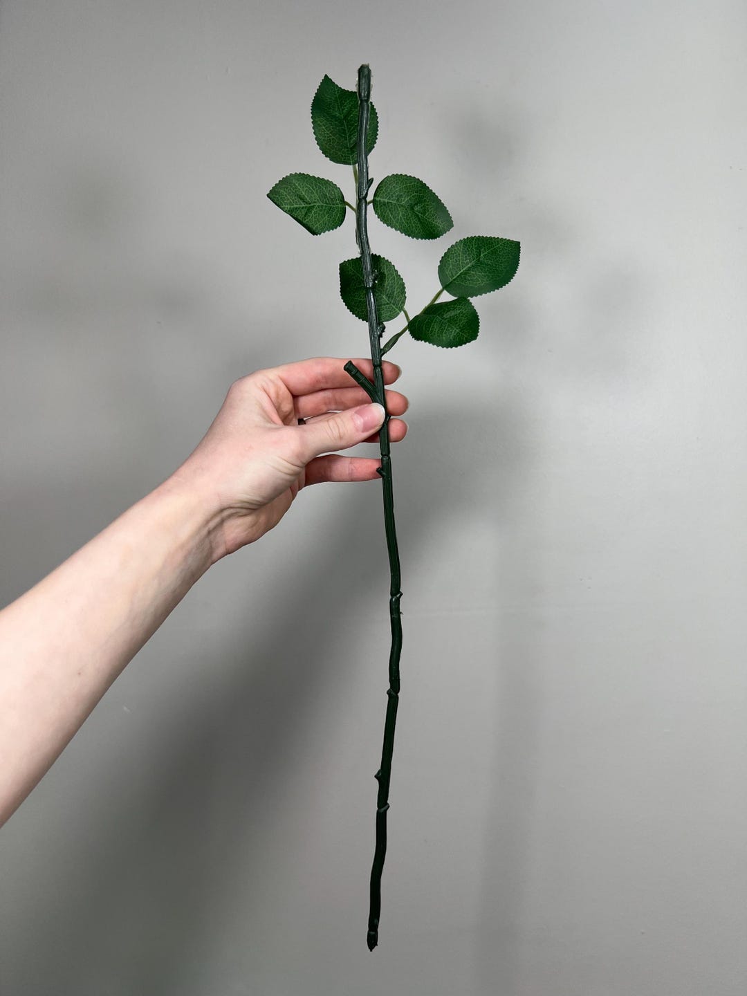 Artificial Flower Stem With 2 Leaves for 1 Flower Stem 19.6” Crafting ...