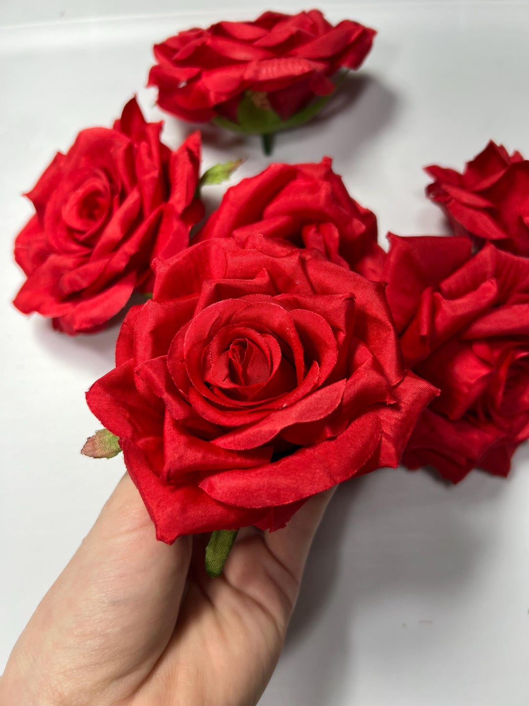 Red Rose Head 4 Inch Wedding Decor Dark Red Rose Christmas Red Rose ...