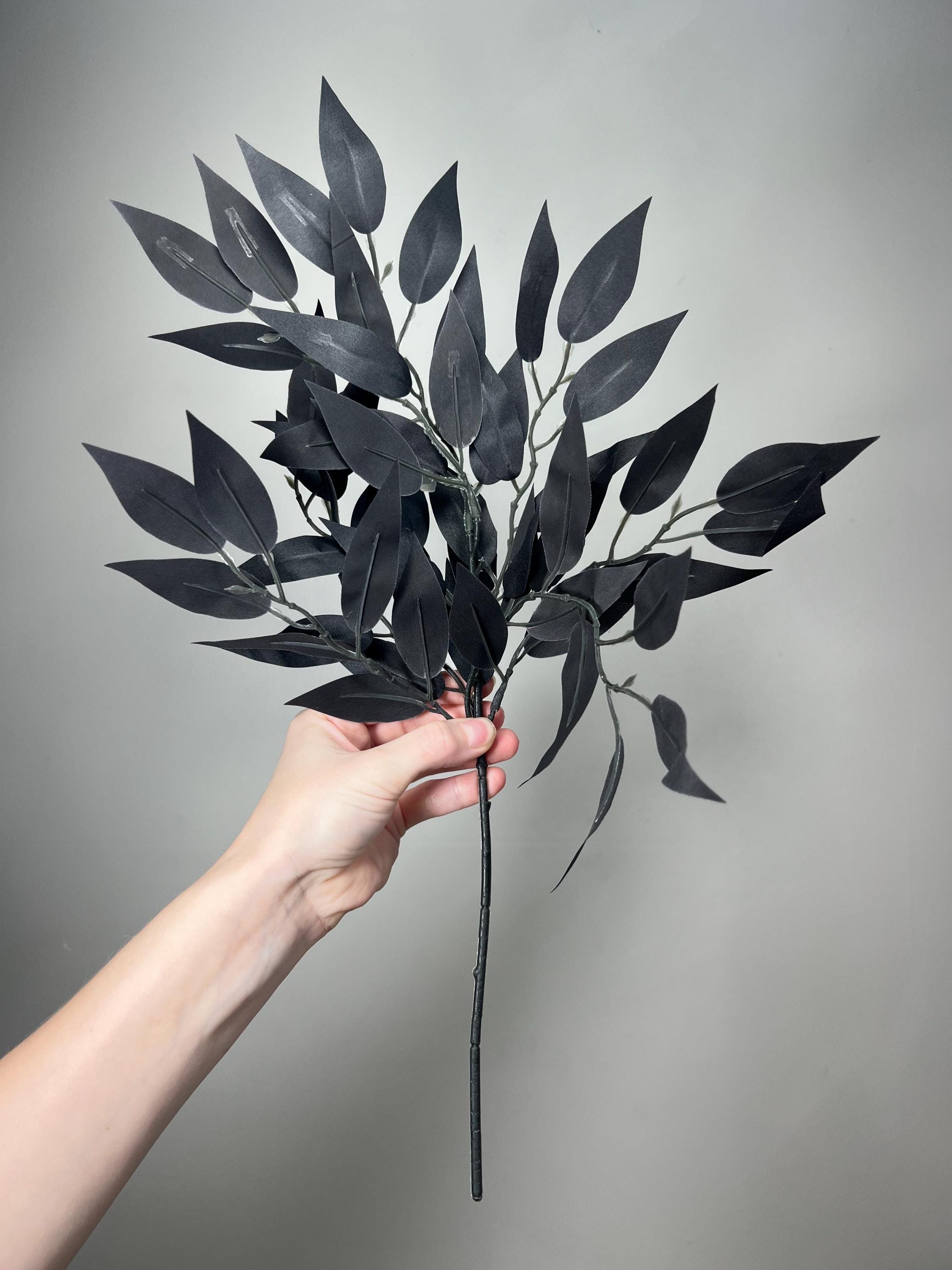 Bulk Artificial Willow Leaves 1 Bunch Bundle Dark Green Greenery ...