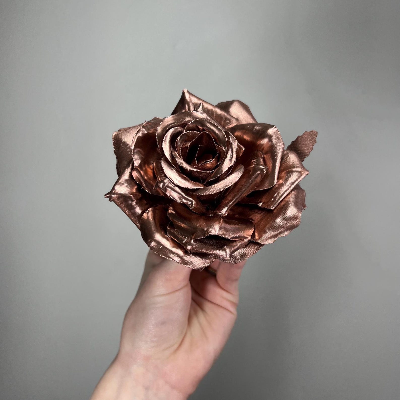 Rose Gold Flower Heads Wedding Rose Gold Artiticial Flowers Roses Craft ...