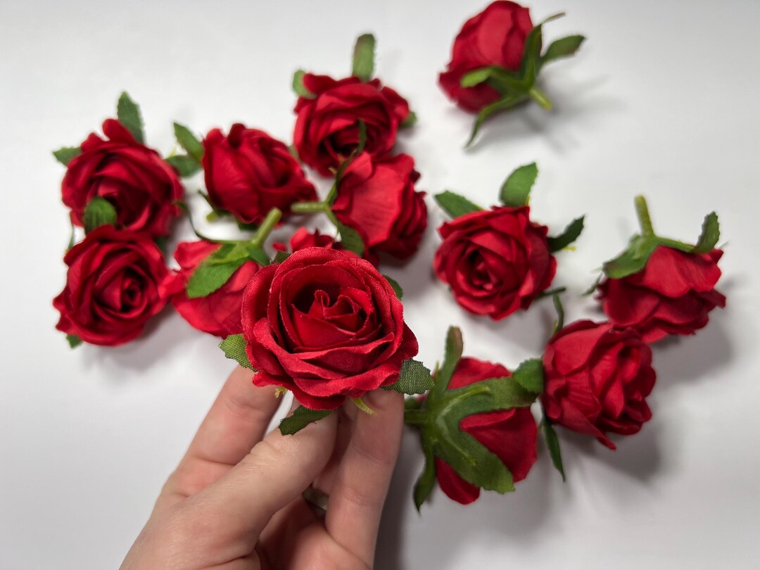 Red Rose Head Wedding Decor Dark Red Rose Christmas Red Small Rose ...