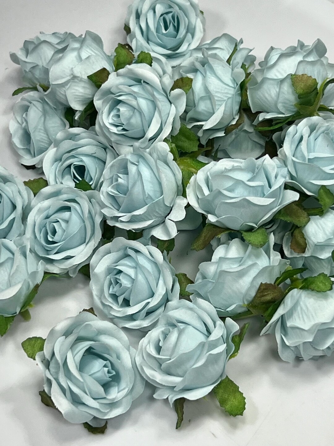 Blue Flower Heads Artificial Rose 1.5” Blue Small Flower Blue Wedding ...