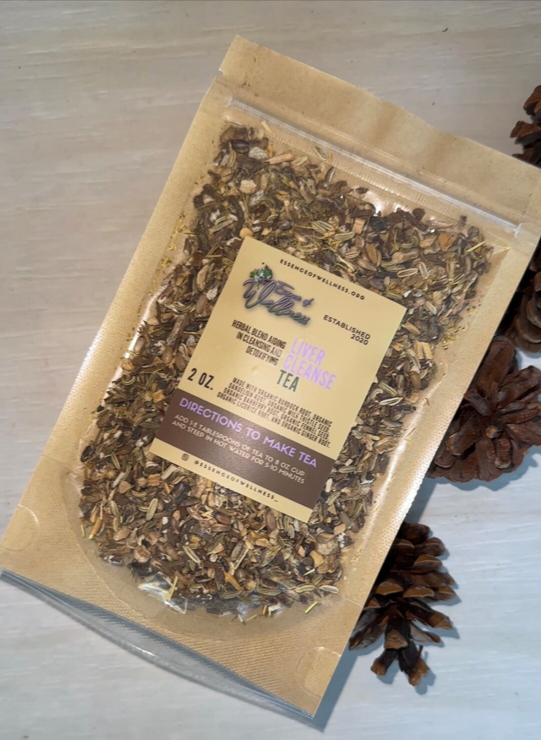 Liver Cleanse Herbal Tea 2oz, Health and Wellness Organic Tea, Liver ...