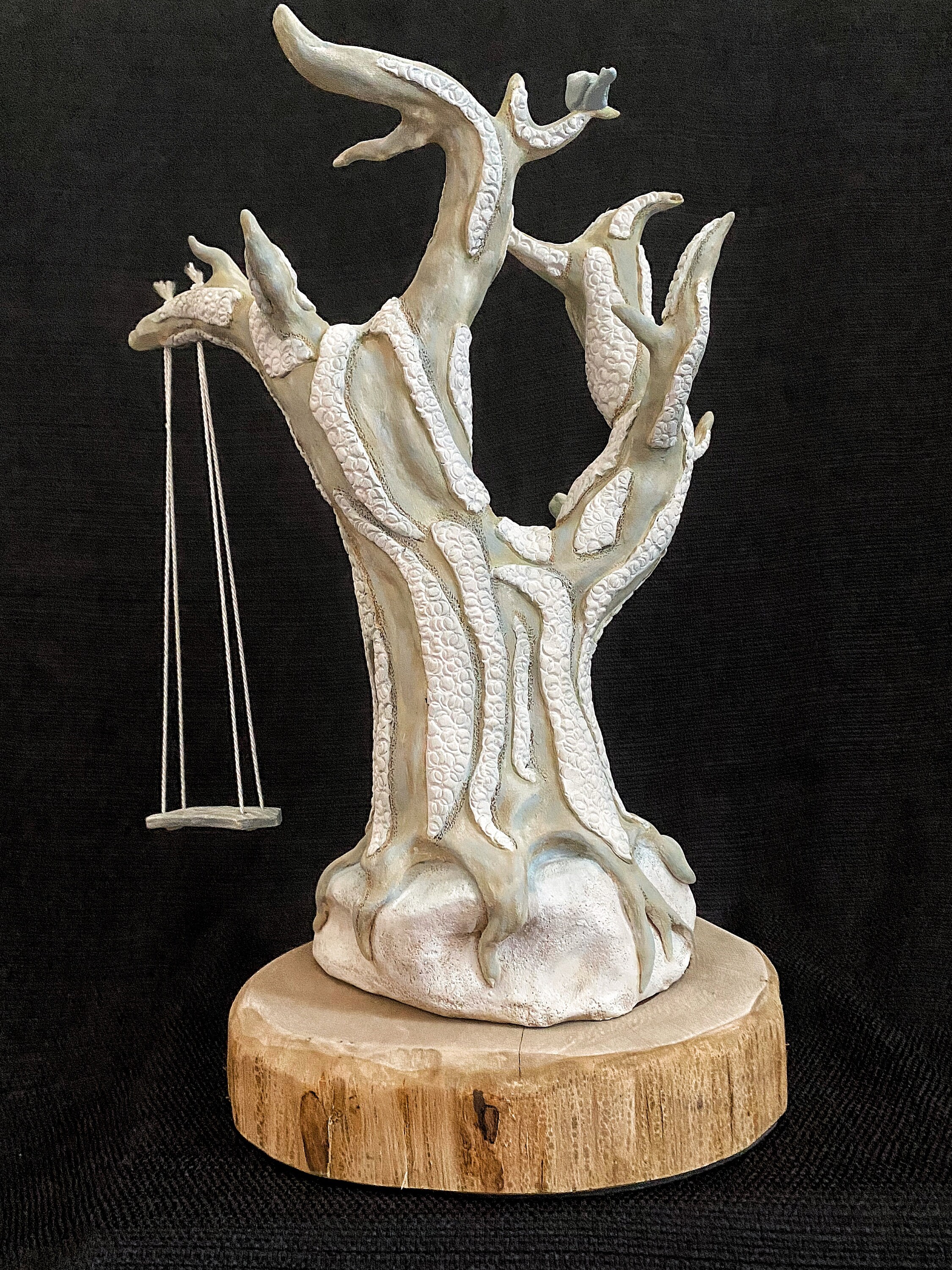 Tree, Tree Art, Tree Sculpture, Unique Tree Art, Tree Swing, Clay Tree ...