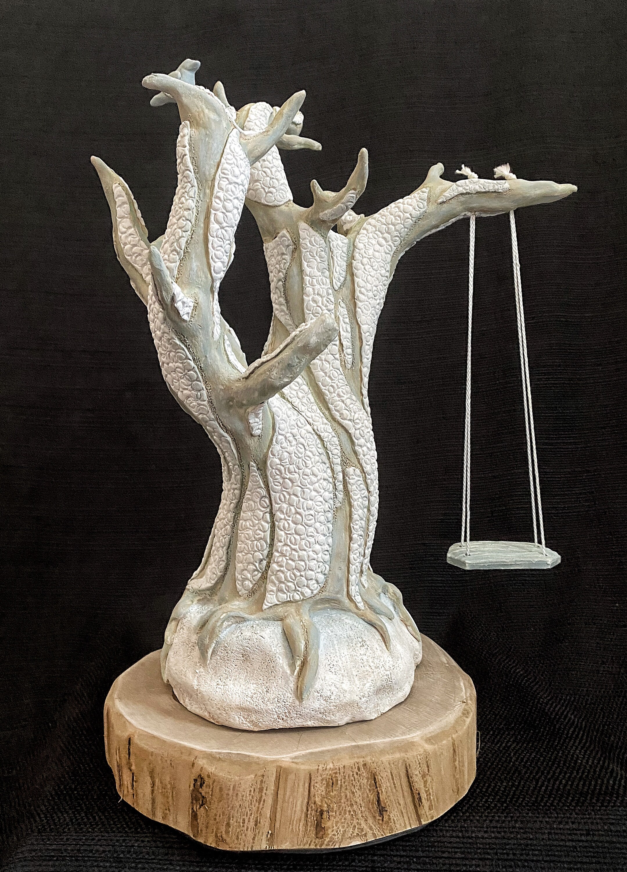 Tree, Tree Art, Tree Sculpture, Unique Tree Art, Tree Swing, Clay Tree ...