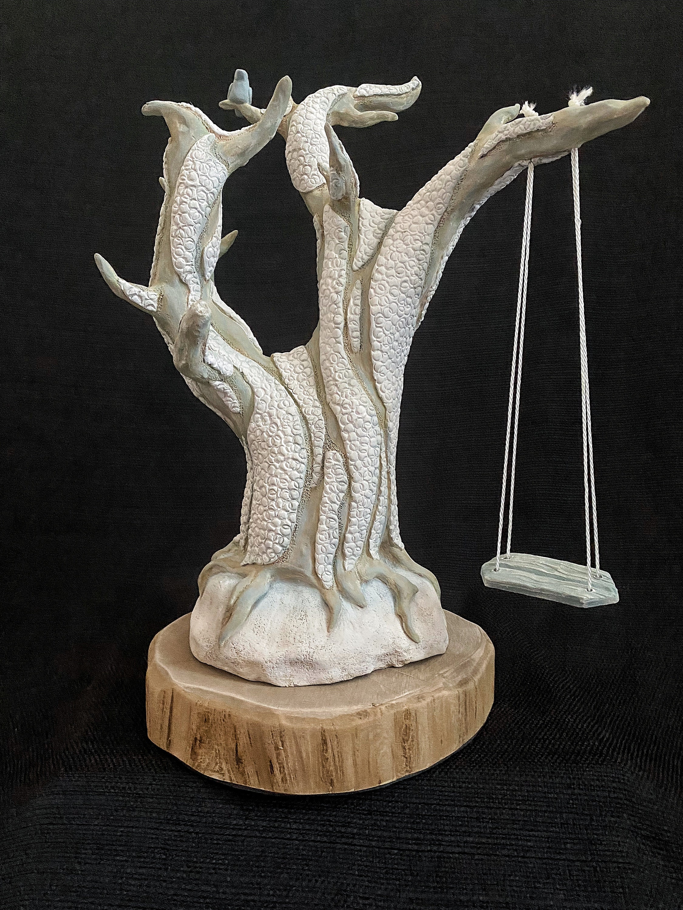 Tree, Tree Art, Tree Sculpture, Unique Tree Art, Tree Swing, Clay Tree ...