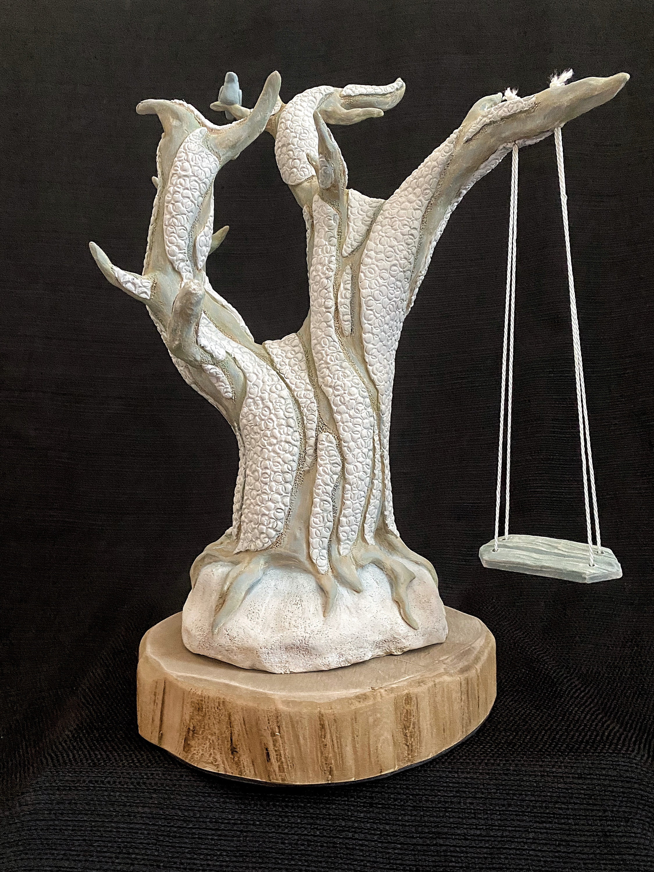 Tree, Tree Art, Tree Sculpture, Unique Tree Art, Tree Swing, Clay Tree ...