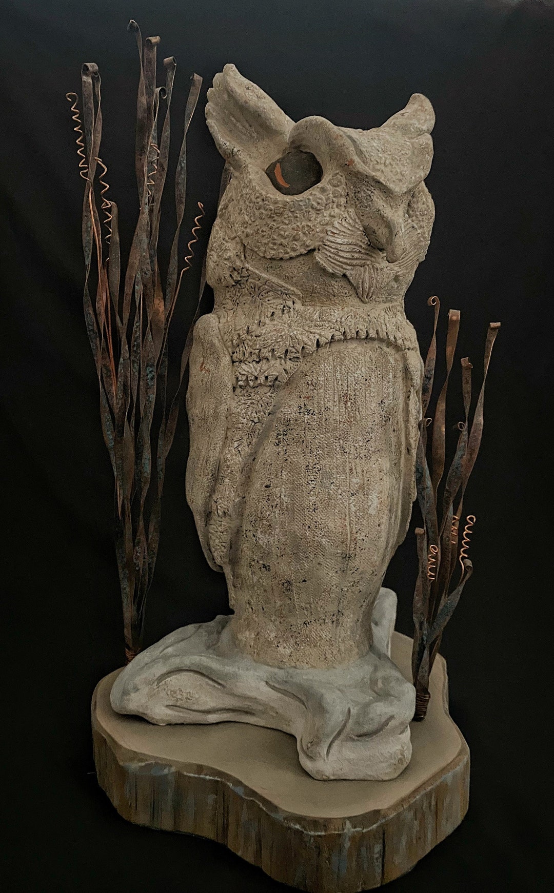 Owl, Owl Sculpture, Horned Owl, Clay Owl, Owl Art, Birds of Prey ...