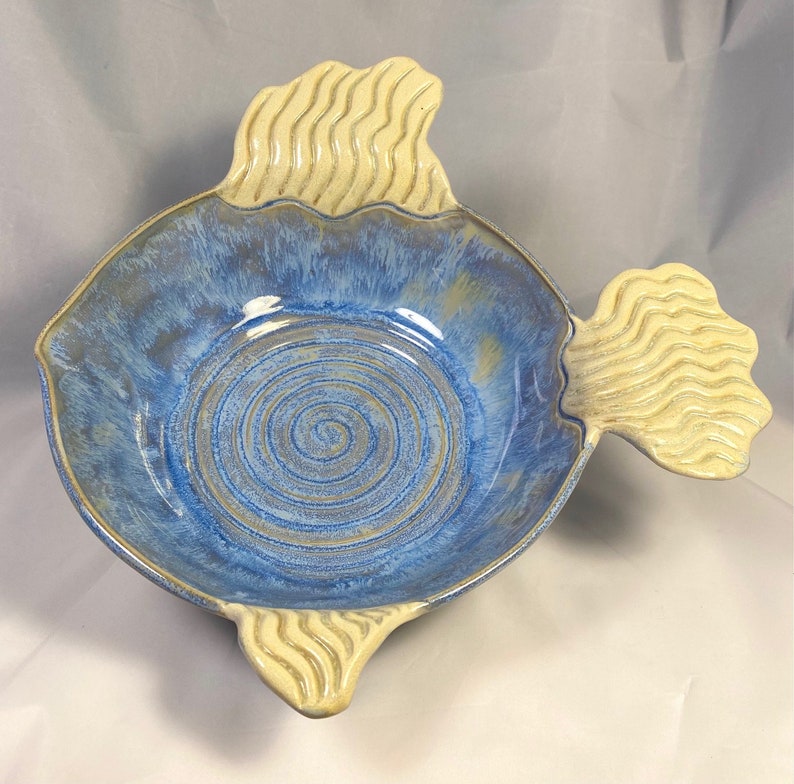 Bowl, Bowls, Blue Bowl, Fish Bowl, Unique Bowl, Serving Bowl, Kitchen ...