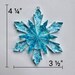 Blue Holographic Glitter Snowflake Ornament, Handcrafted Winter Decor ...