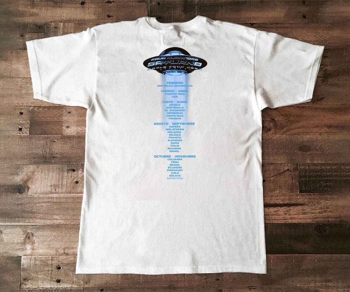 2023 Rauw Alejandro Saturno World Tour T-Shirt, Rauw Alejandro Tour ...