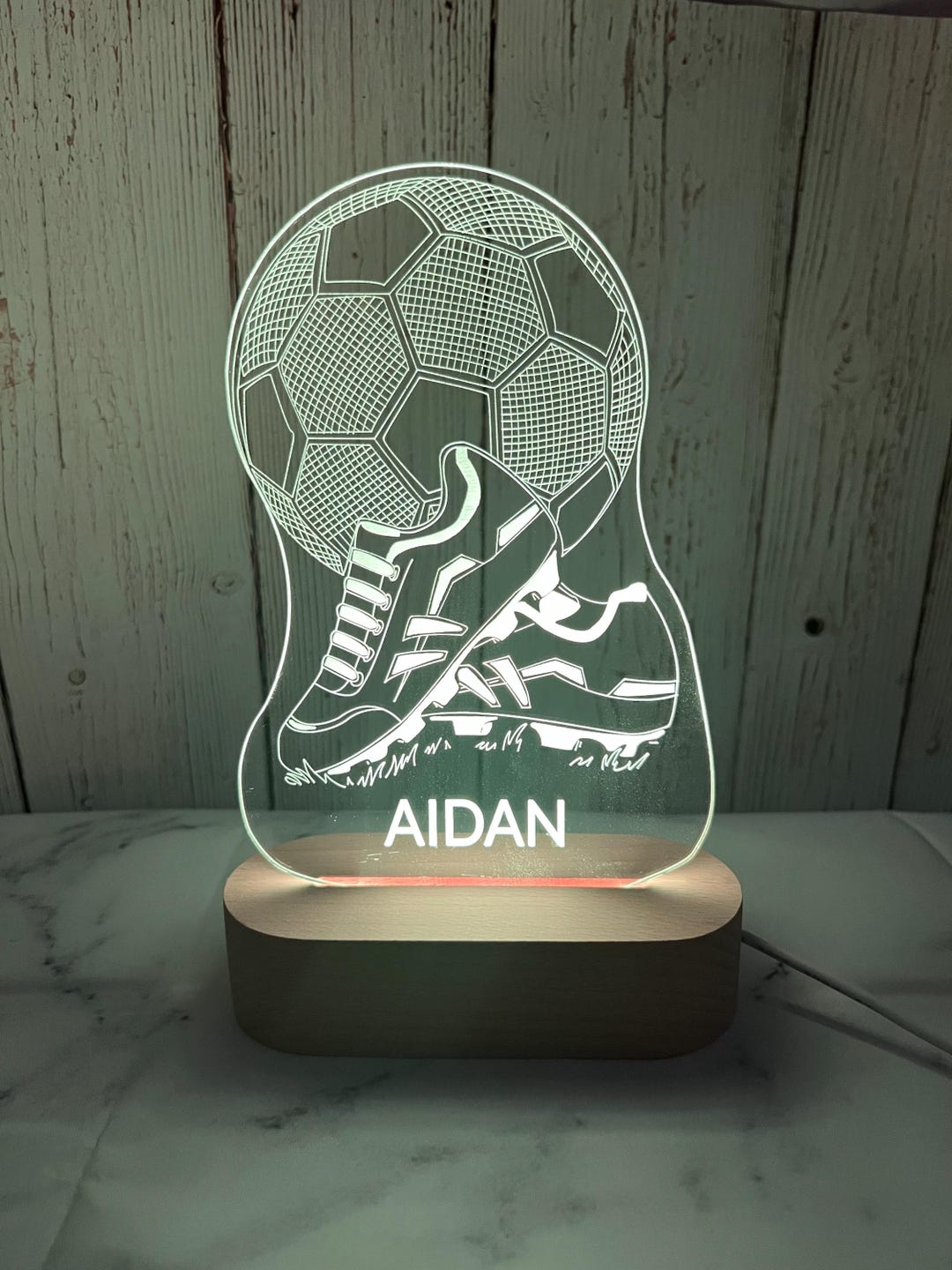 Personalized FOOTBALL SOCCER Star Lamp 3D Night Lamp With Name | Gift ...