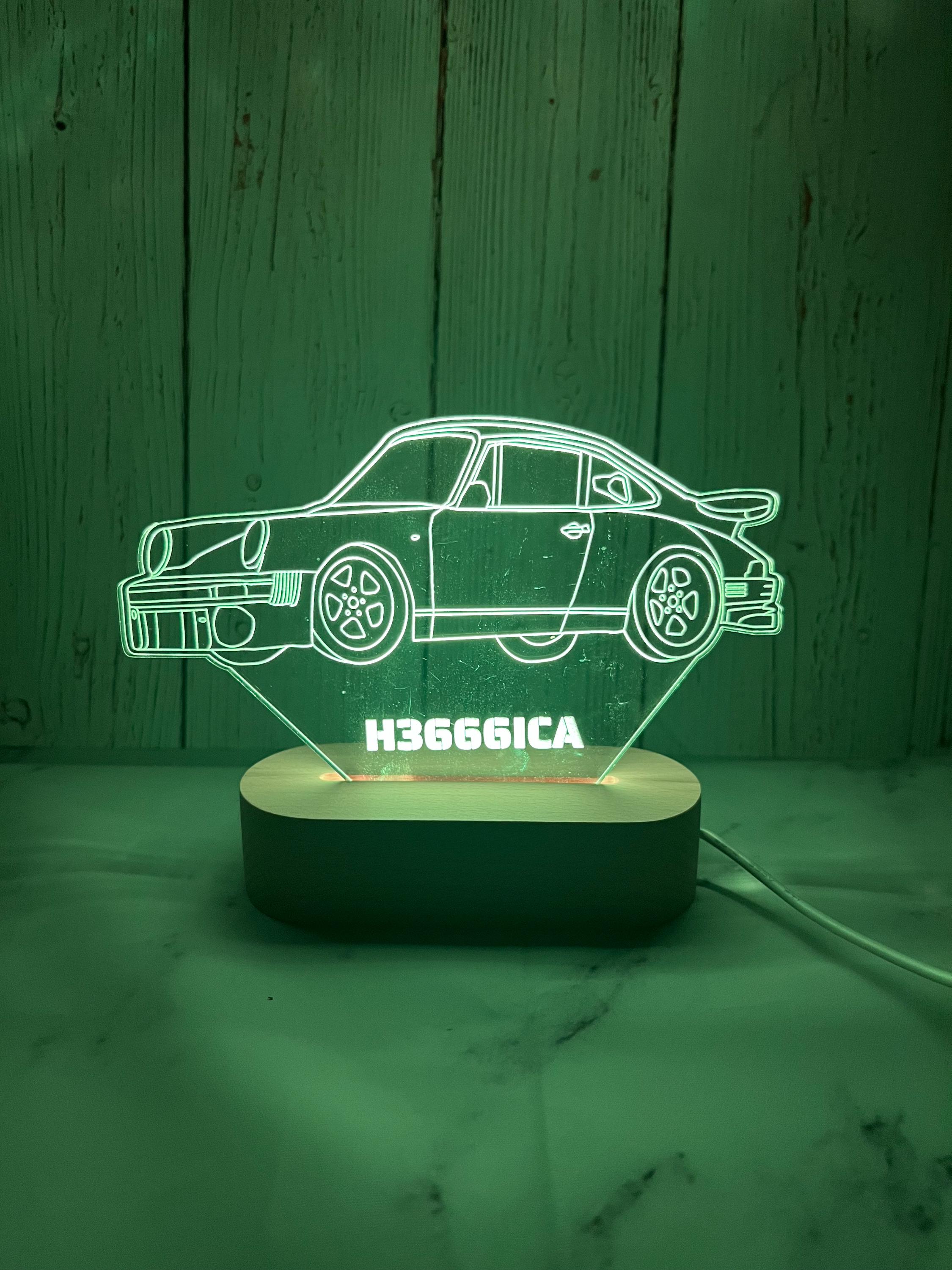 Custom 3D Car Sketch Night Light,drawing From Photo,car Mockup Led Lamp ...