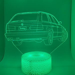 Custom Car Acrylic LED Lamp, Custom Car Lamp Gift, Car Lovers Lamp Gift ...