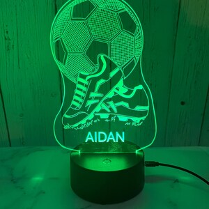 Personalized FOOTBALL SOCCER Star Lamp 3D Night Lamp With Name | Gift ...