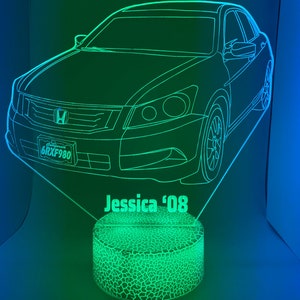 Custom Car Acrylic LED Lamp, Custom Car Lamp Gift, Car Lovers Lamp Gift ...