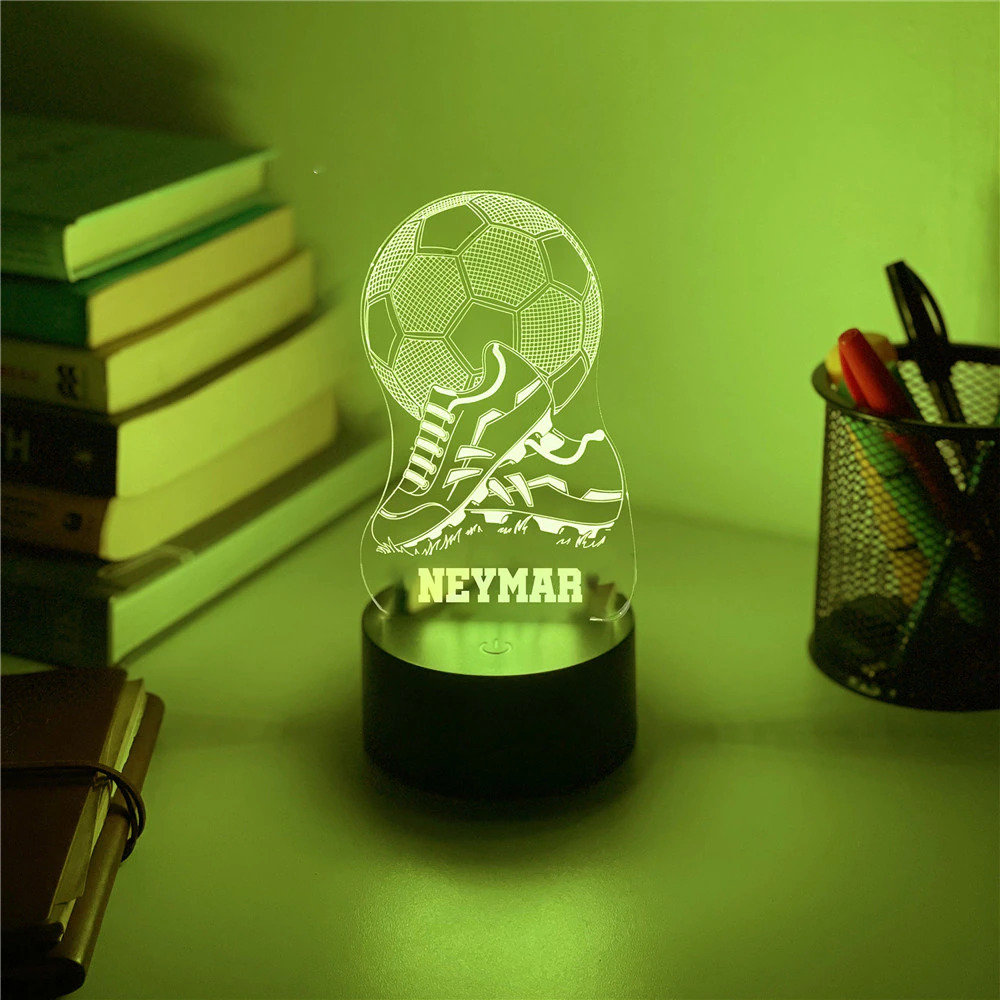 Personalized FOOTBALL SOCCER Star Lamp 3D Night Lamp With Name Gift for ...