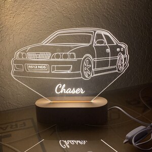 Custom Car Acrylic LED Lamp, Custom Car Lamp Gift, Car Lovers Lamp Gift ...