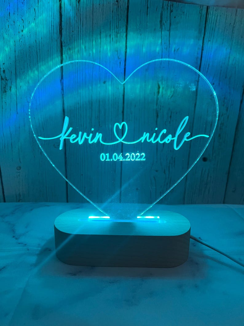 Custom LED Name Light | Personalized Valentines Gift | Light up Sign ...