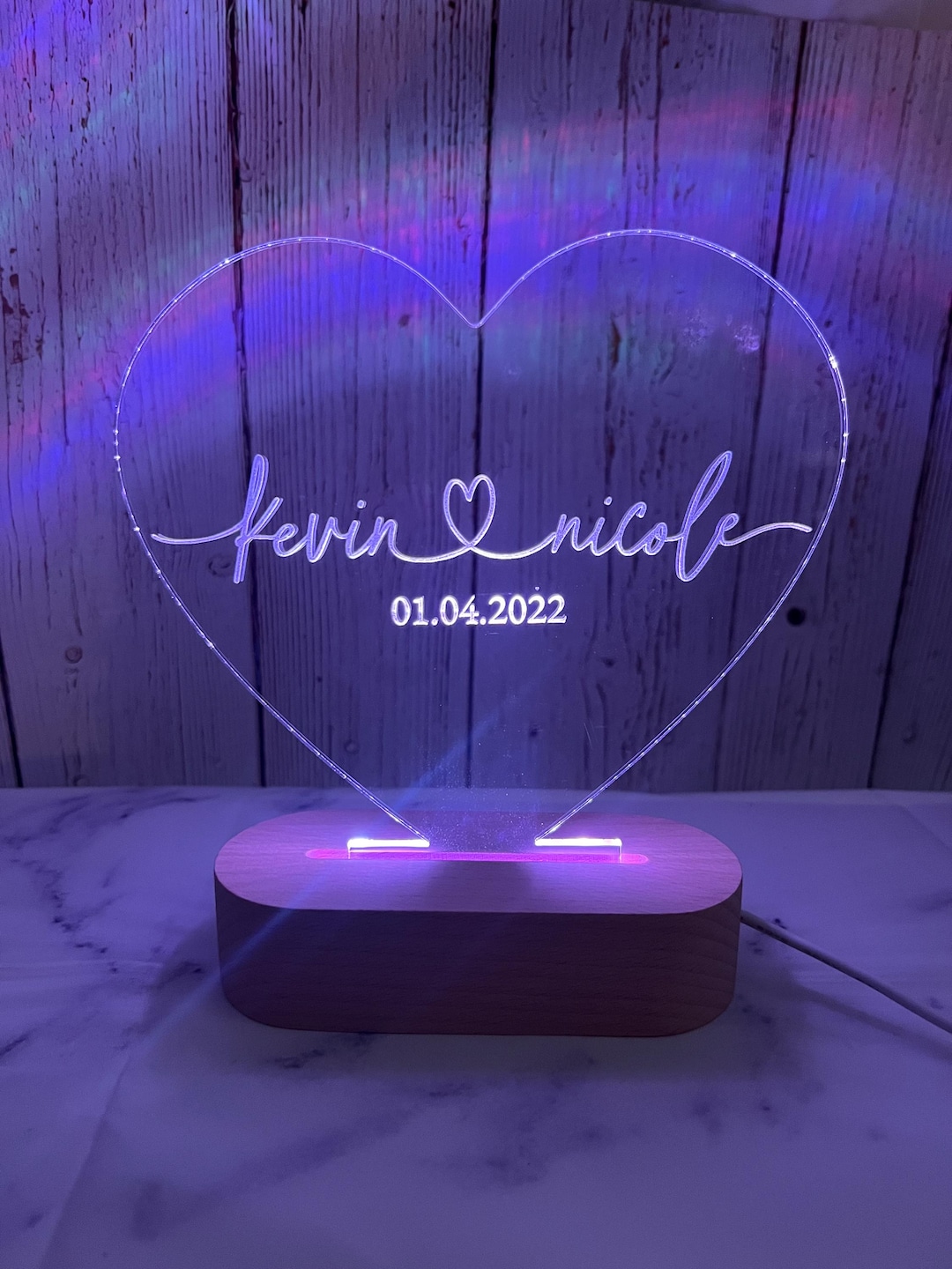 Custom LED Name Light | Personalized Valentines Gift | Light up Sign ...