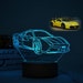 Custom 3D Car Sketch Night Light,drawing From Photo,car Mockup Led Lamp ...