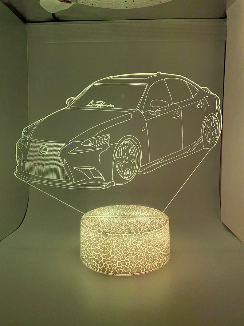 Custom Car Acrylic LED Lamp, Custom Car Lamp Gift, Car Lovers Lamp Gift ...