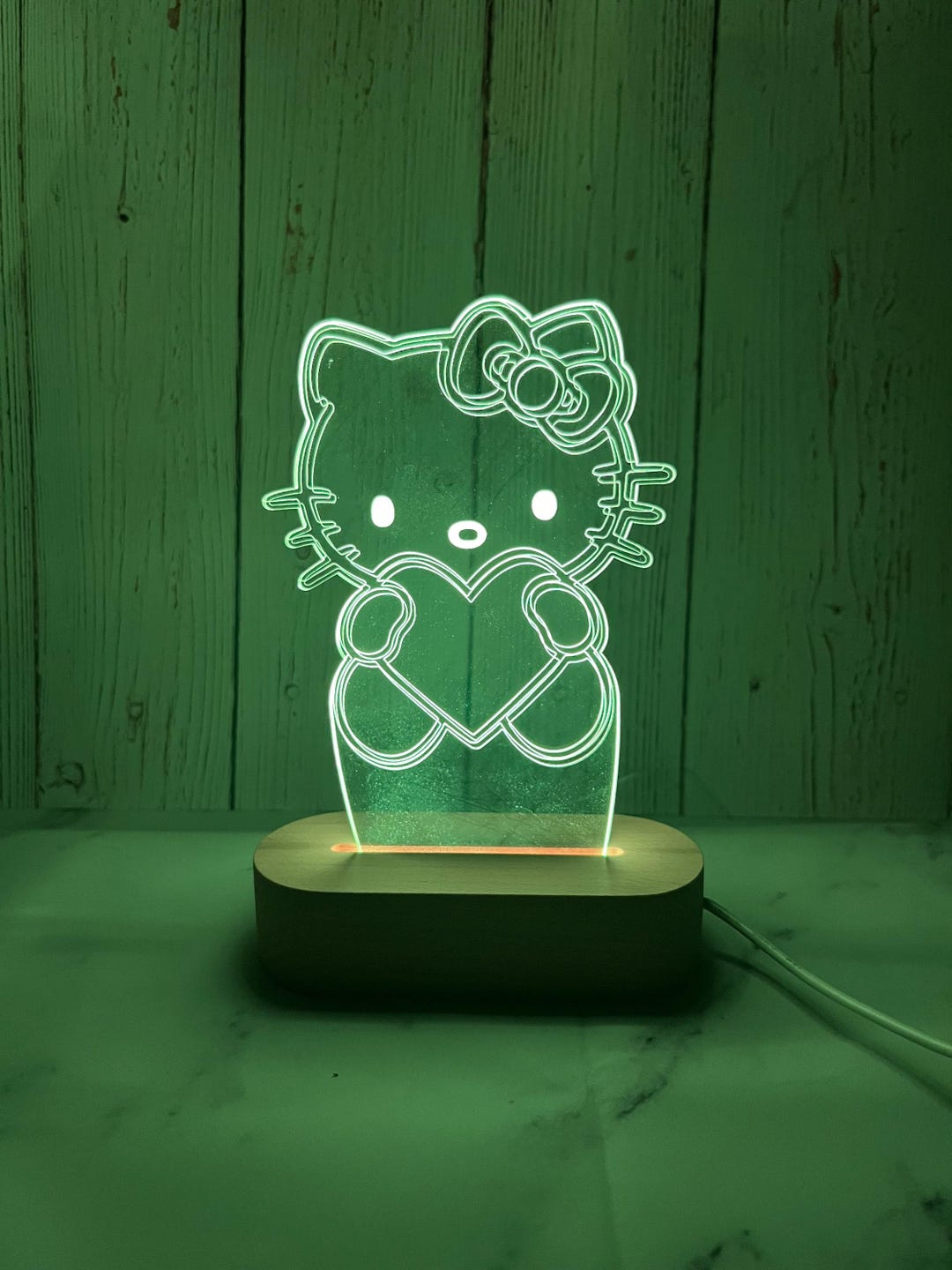 Personalized Cute Hello Kitty Night Light | Hello Kitty | Kids Room ...