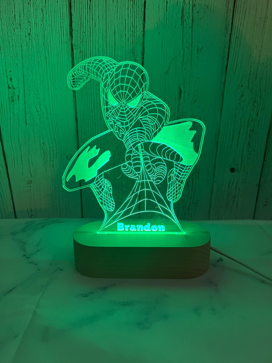 Personalized SPIDER MAN Night Lamp Light for Kids - Super Hero Fans ...