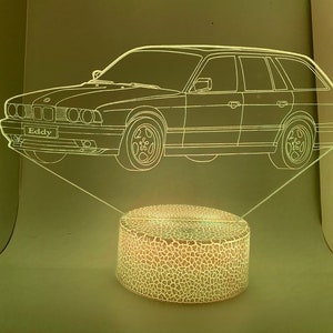Custom Car Acrylic LED Lamp, Custom Car Lamp Gift, Car Lovers Lamp Gift ...
