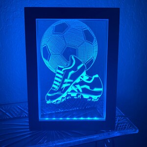 Personalized FOOTBALL SOCCER Star Lamp 3D Night Lamp With Name | Gift ...