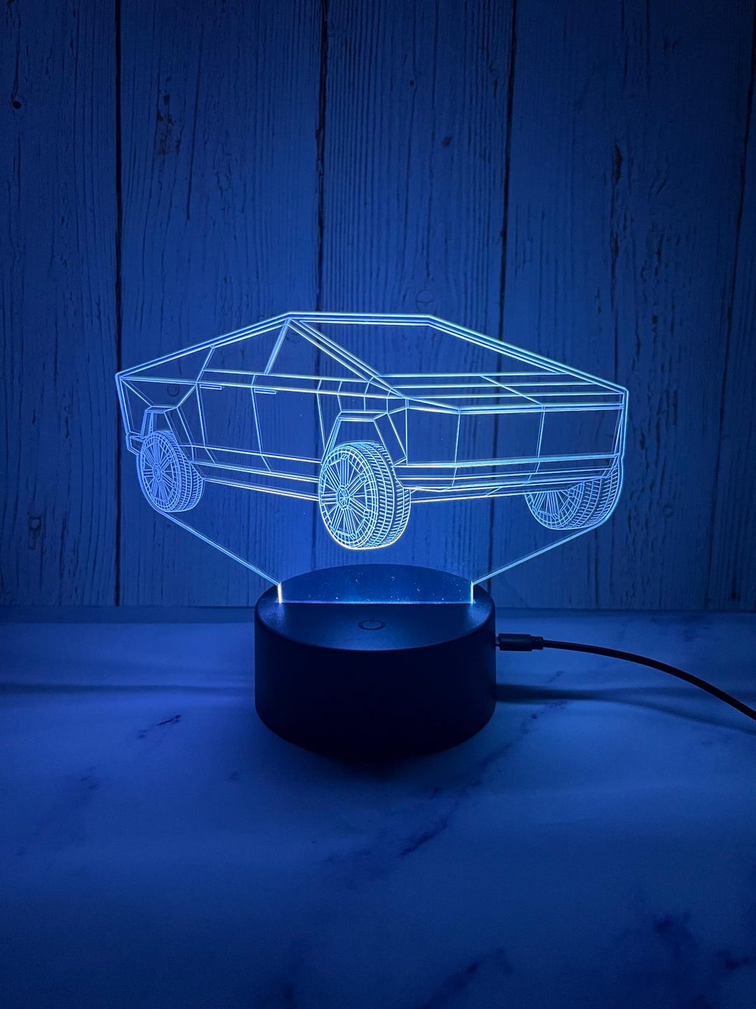 Personalized Tesla Cyber Truck Led Lamp 3d LED Multicolor Unique Gift ...