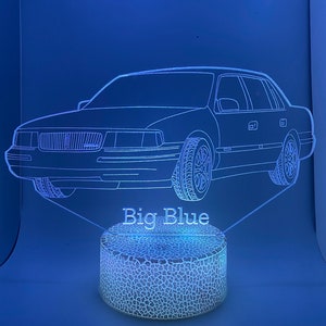 Custom 3D Car Sketch Night Light,drawing From Photo,car Mockup Led Lamp ...